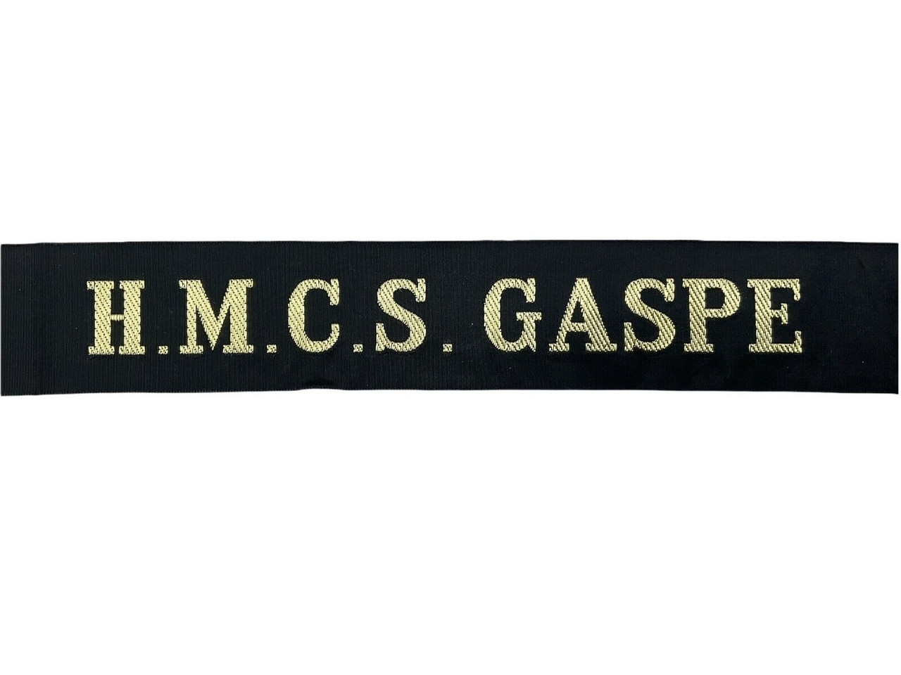 Canadian Navy RCN HMCS Gaspe Cap Tally Full Length - Military Antiques ...
