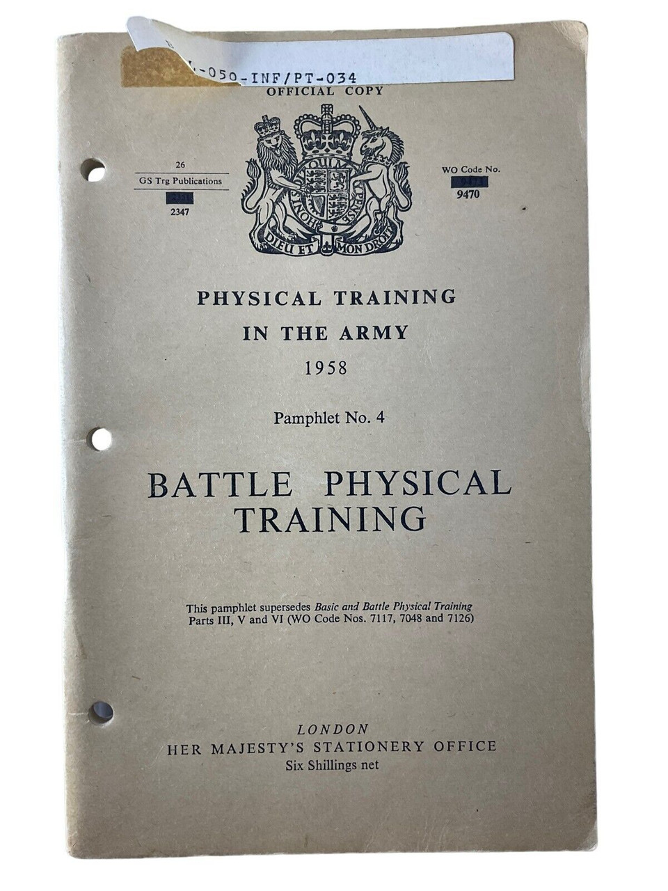 WW2 British Battle Physical Training 1958 Pamphlet No 4 Softcover Reference Book - Military ...