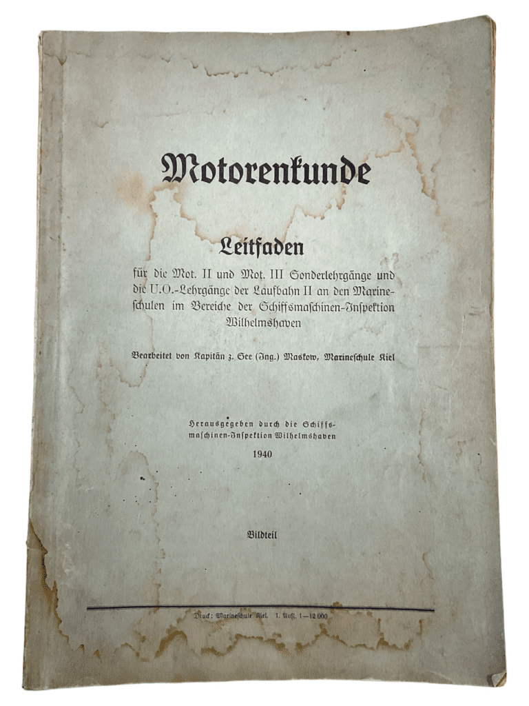 WW2 German Kriegsmarine Engines Technical Guide Reference Book 2 ...