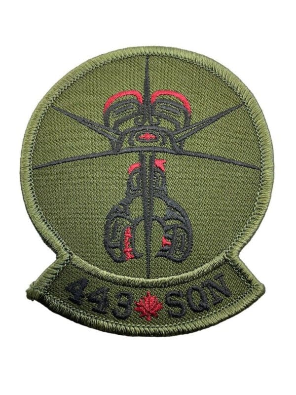 Canadian Forces RCAF 443 Squadron OD Green Patch Crest - Military ...