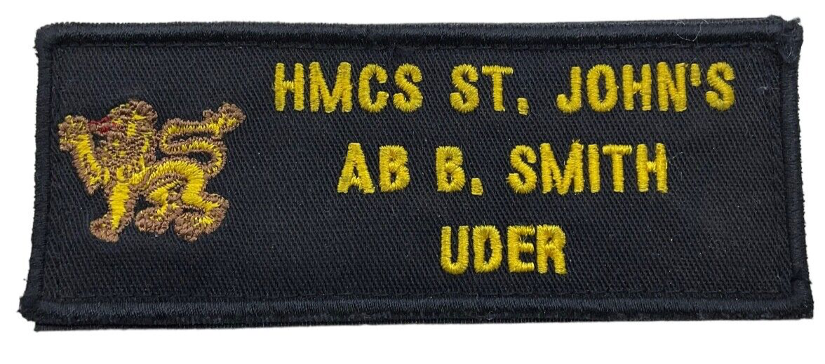 Royal Canadian Navy RCN HMCS St John's Name Tape Insignia Patch ...