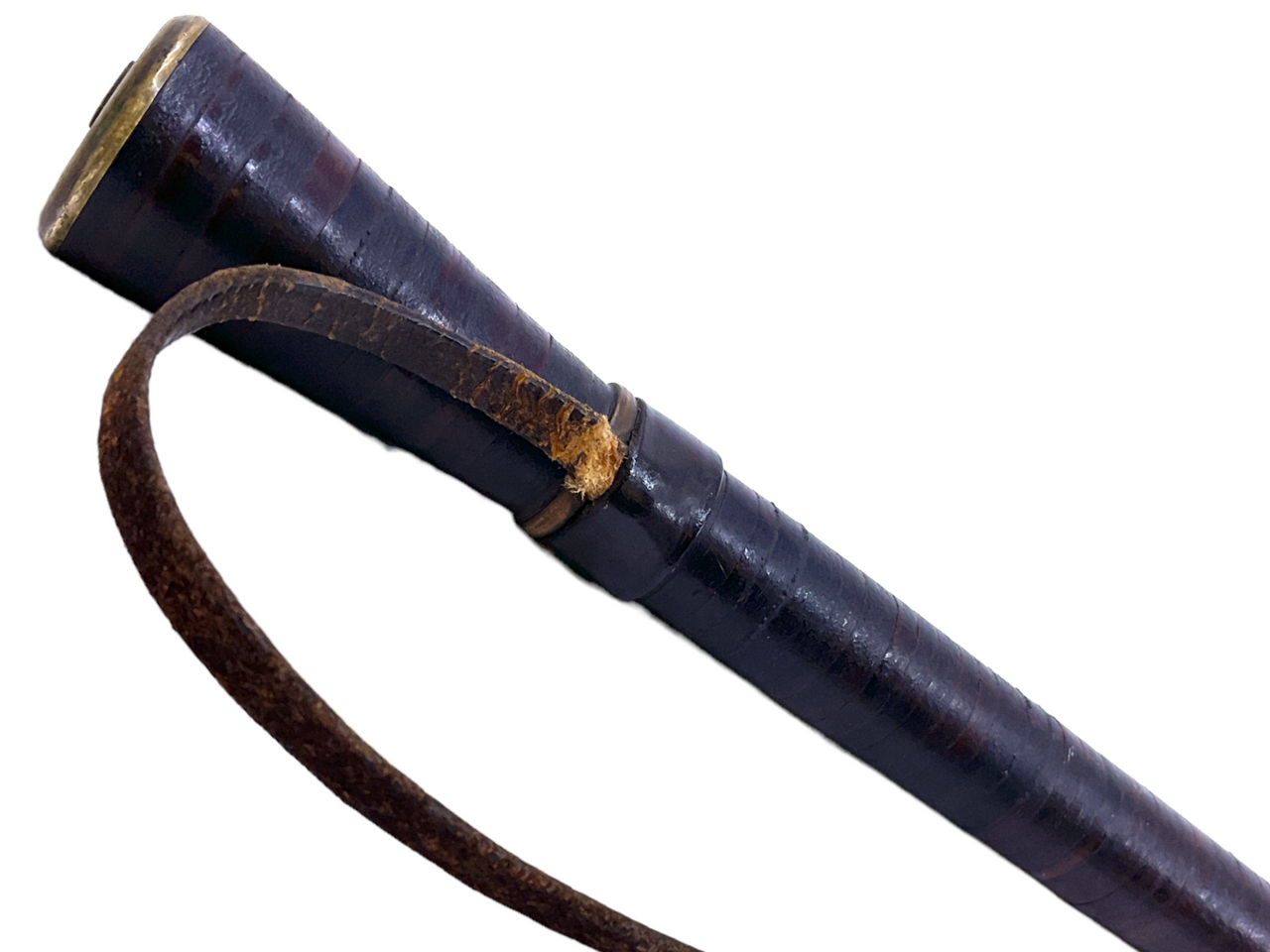 WW2 Canadian Officers Stacked Leather Swagger Stick Cane - Military ...