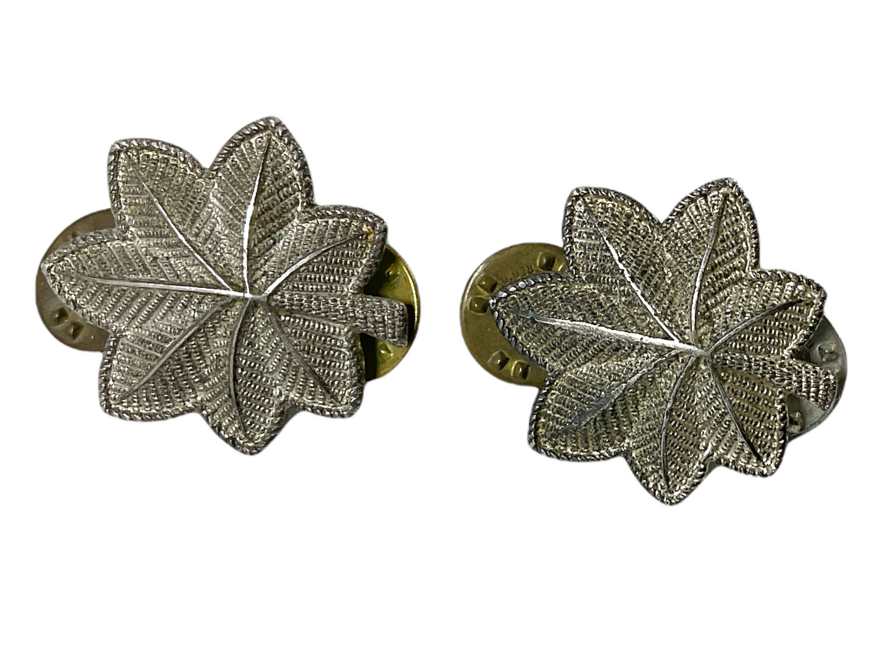 US Officers Lt Colonel Silver Collar Insignia Clutch Back Pair ...