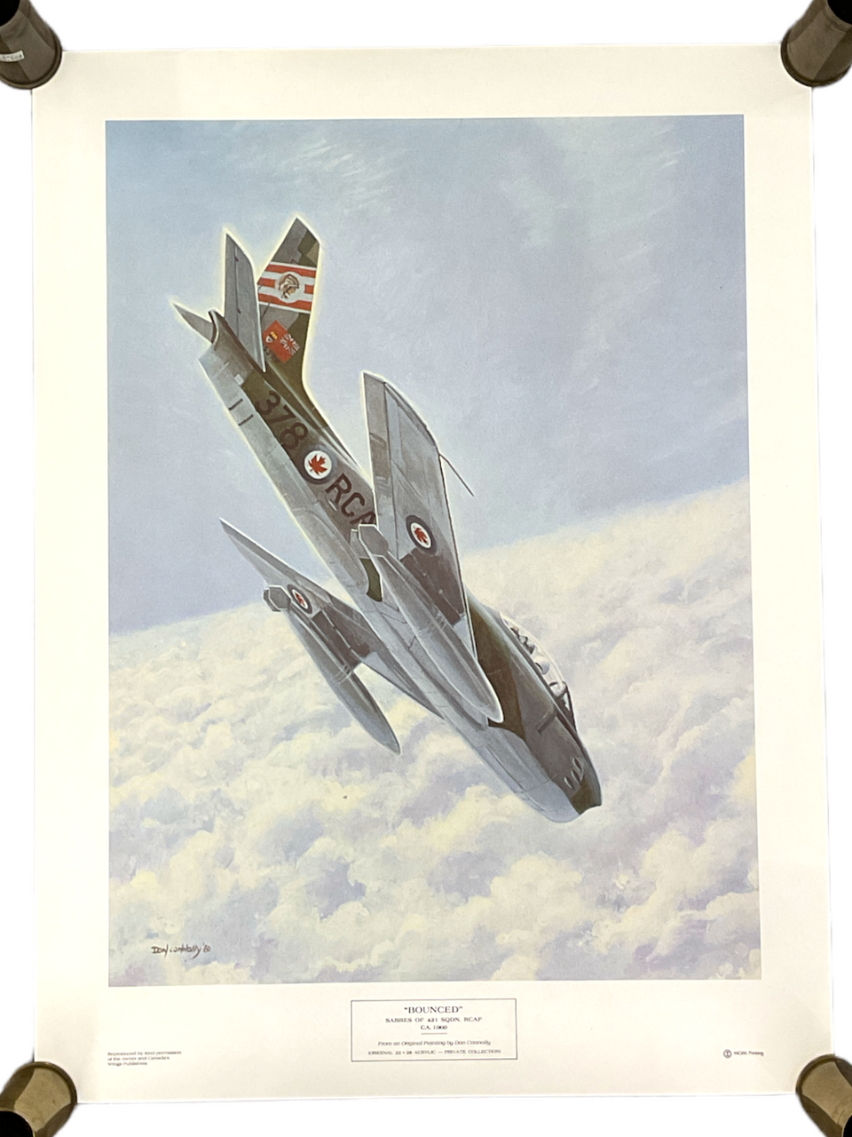 Canadian RCAF F-86 Sabre 18 x 24 Colour Print - Military Antiques Toronto