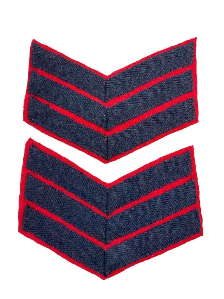 British Rifle Regiment Sergeant Rank Chevron Pair - Military Antiques ...