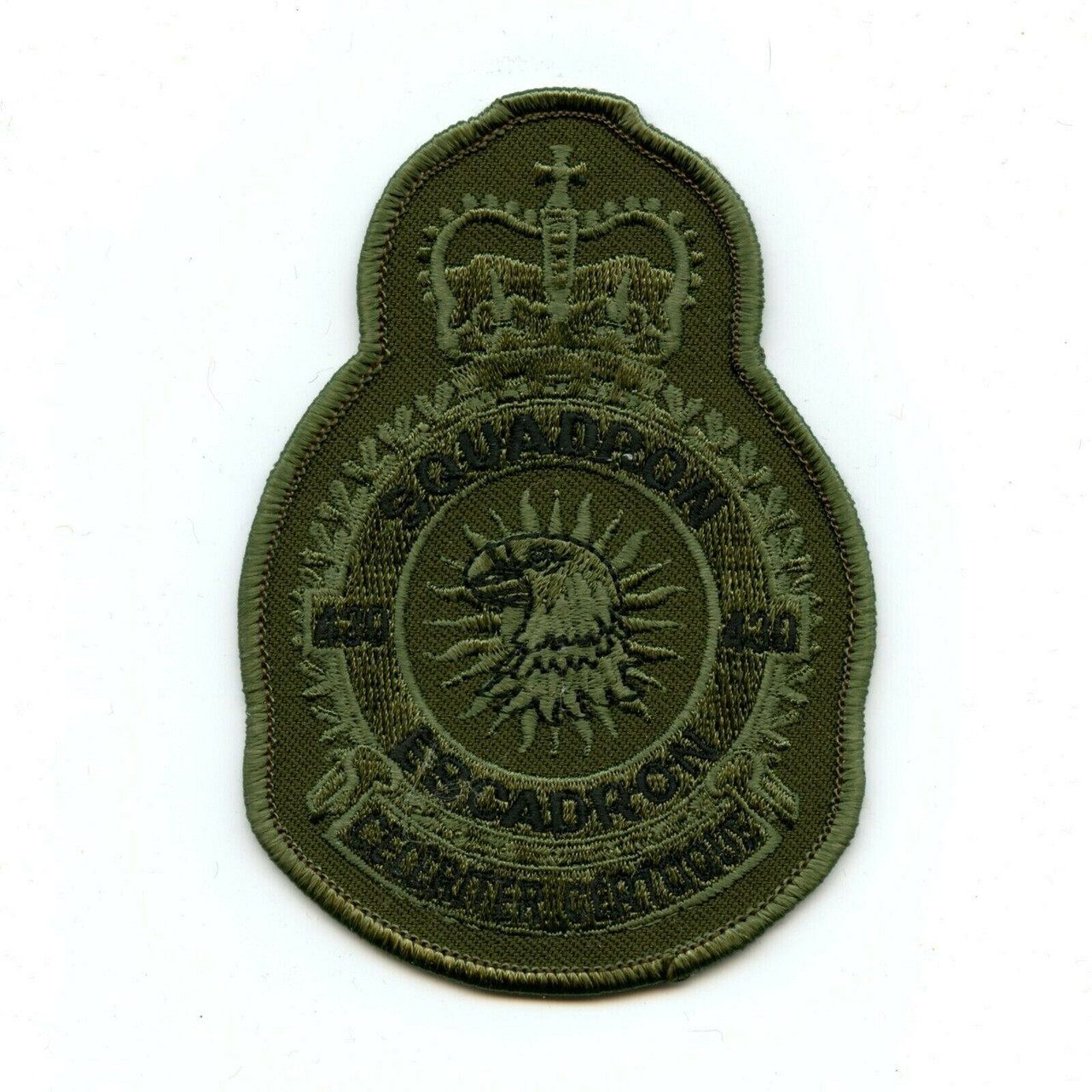 RCAF CAF Canadian 430 Squadron Heraldic OD Crest Patch - Military ...