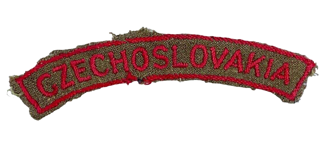 WW2 British Czech CZECHOSLOVAKIA Nationality Shoulder Title Insignia ...