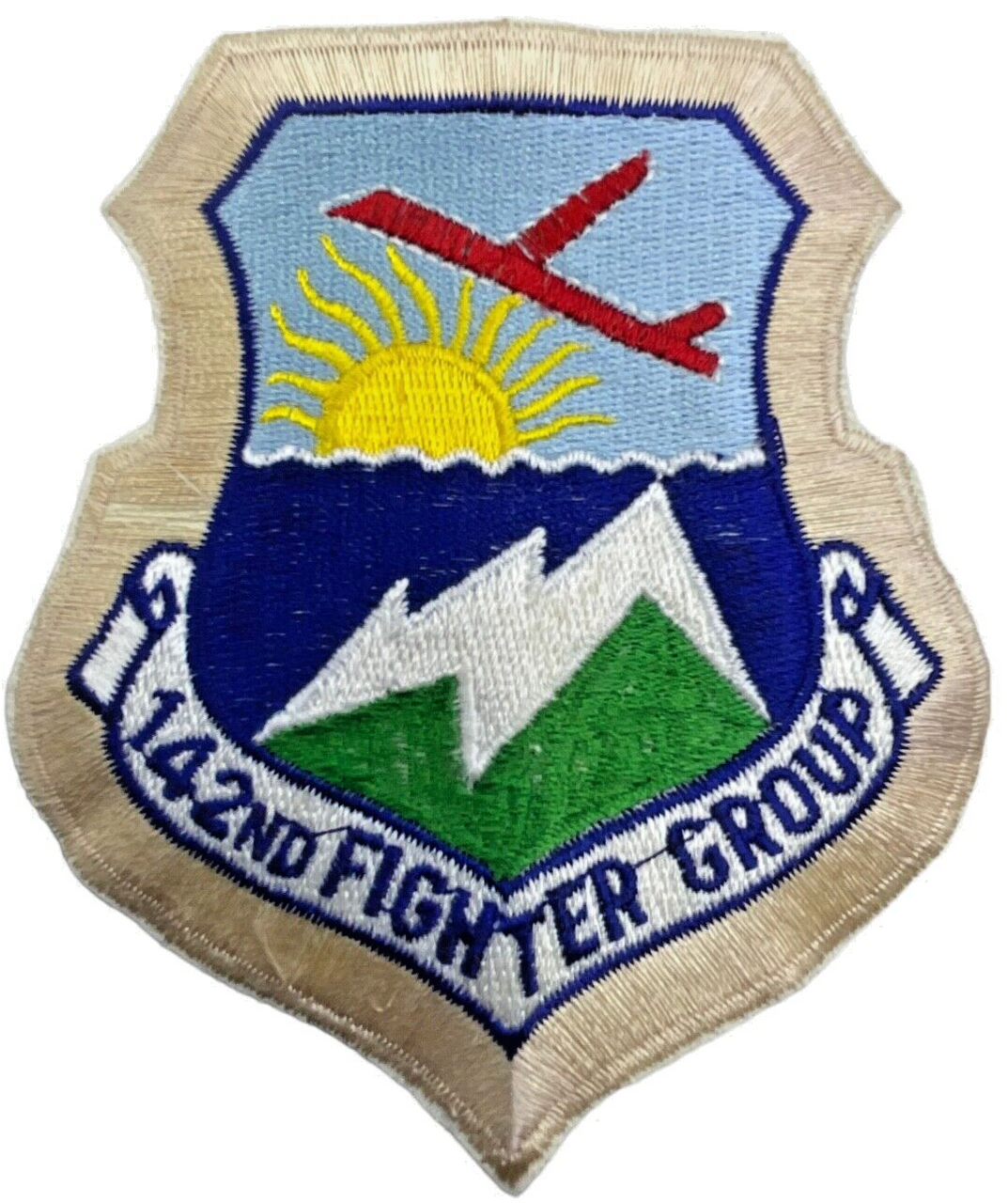 US USAF 142nd Fighter Group Squadron Patch Crest - Military Antiques ...