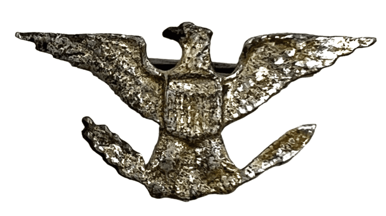 WW2 US Colonel Pin Back Silver Rank Insignia - Military Antiques Toronto