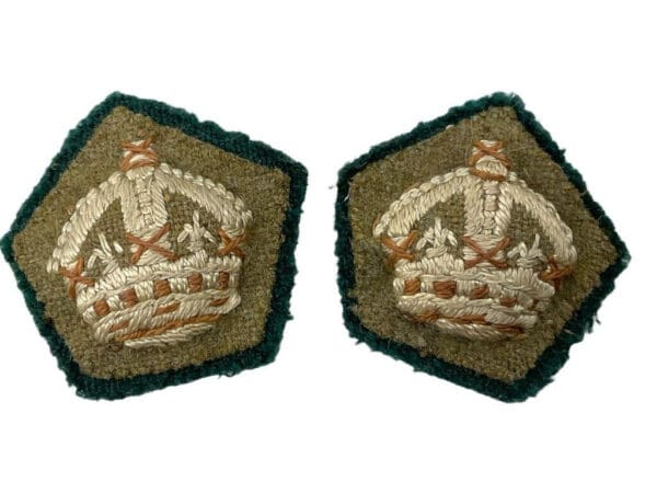 WW2 Canadian British Dental Corps CADC Majors Crowns Rank Insignia Pair ...