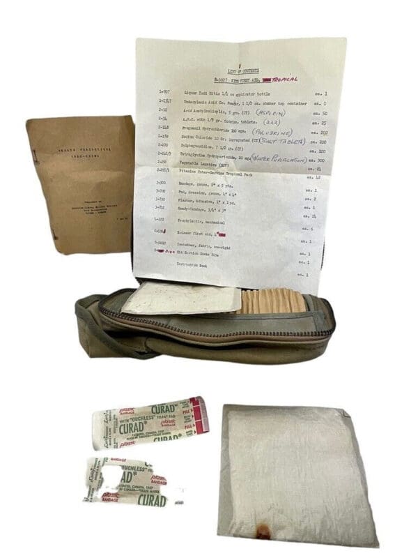 Canadian Army Jeep First Aid Kit 1958 Dated with some Contents ...
