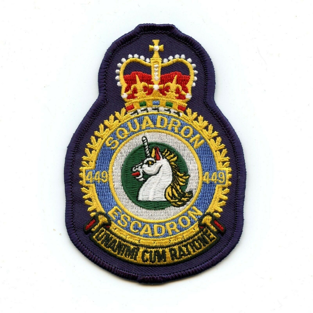 RCAF CAF Canadian 449 Squadron Heraldic Colour Crest Patch - Military ...