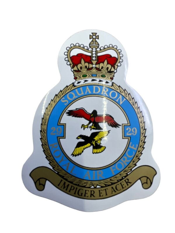 British RAF 29 Squadron Royal Air Force Sticker - Military Antiques Toronto