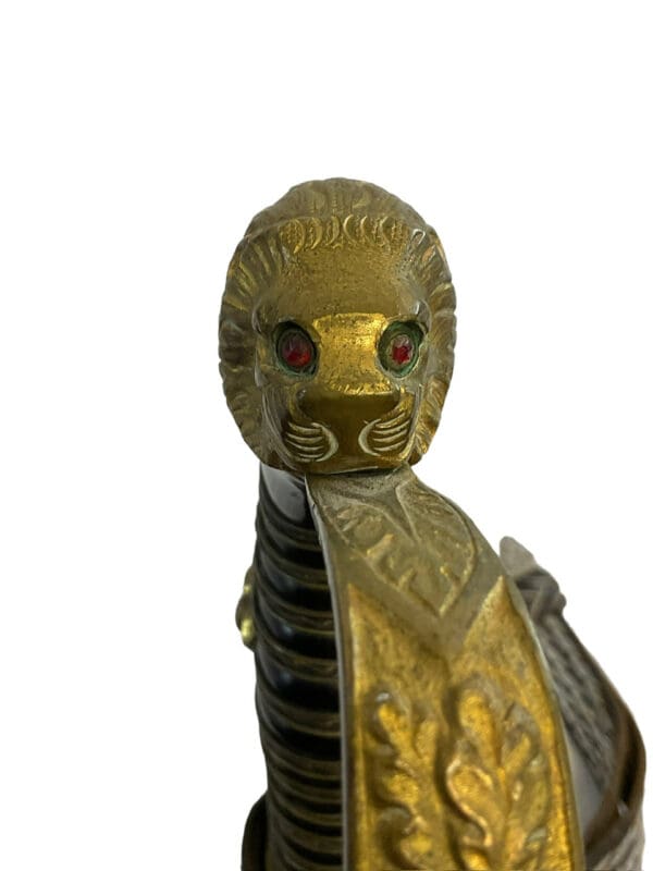 WW2 German Army Jawless Lion Head Guard Sword with Portepee and ...