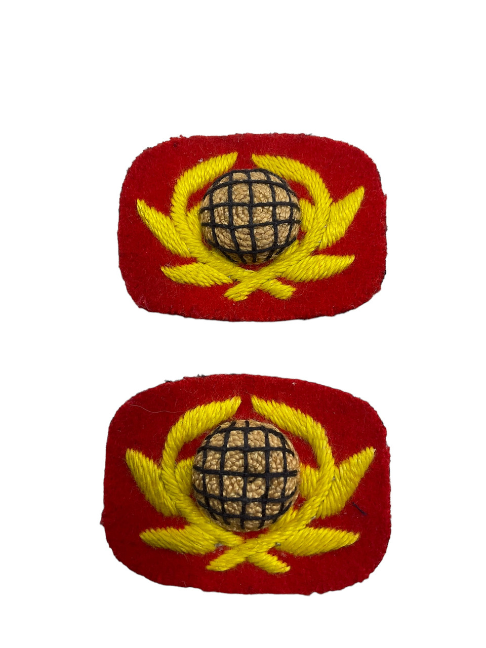British Royal Marines Cloth Collars Insignia Pair - Military Antiques ...