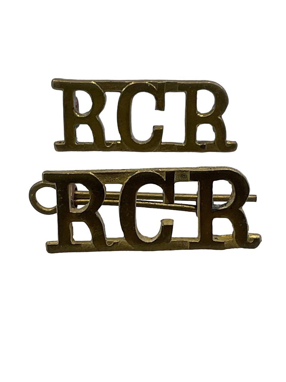 Royal Canadian Regiment RCR Shoulder Titles Insignia Pair - Military ...