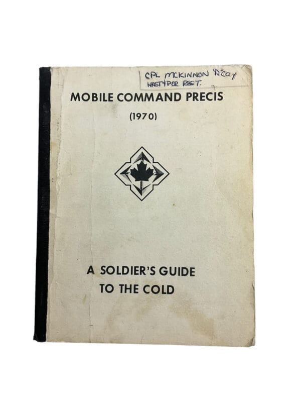 Canadian Army Manual A Soldiers Guide to the Cold Softcover Reference ...