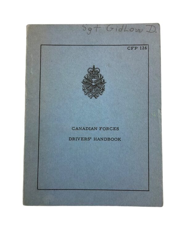 Canadian Forces Driver's Handbook 1967 Training Manual - Military ...
