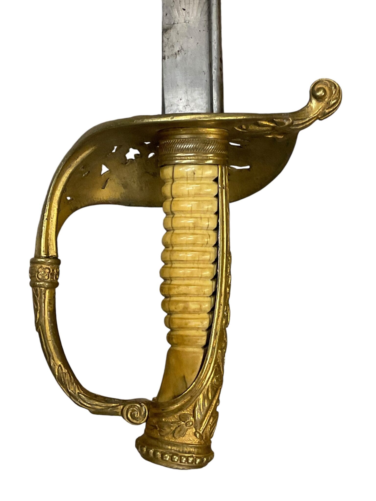 French Napoleonic Navy Officers Sword with Scabbard Bone Handle 26 Inch ...