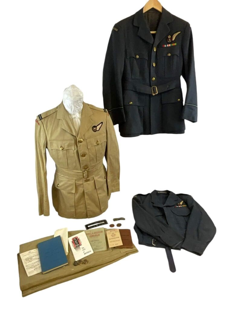 WW2 New Zealand Mosquito Navigator Uniform X 3 Log Book Grouping ...