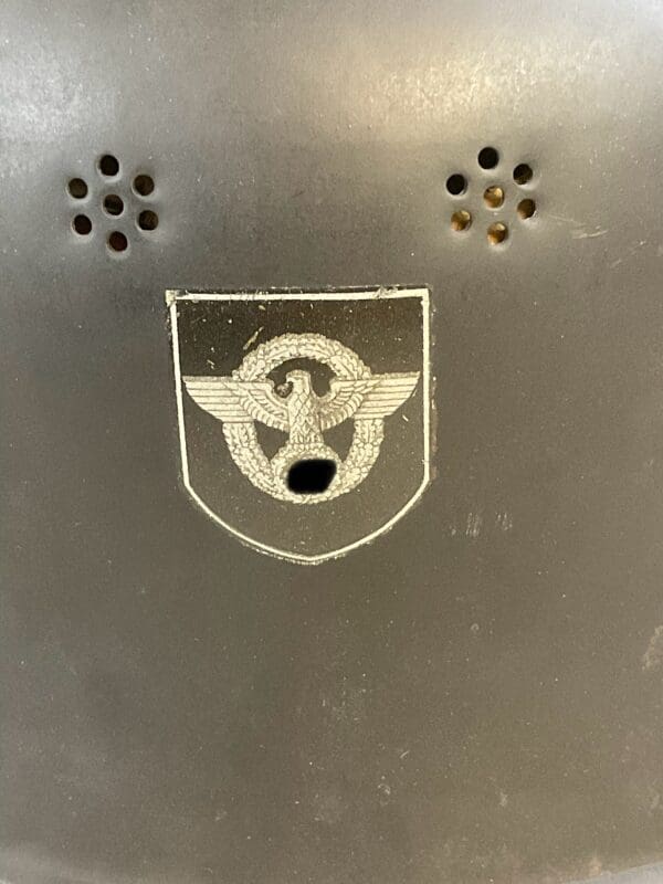 WW2 German Fire Police Feuerschutzpolizei Helmet Captured By US 8th ...