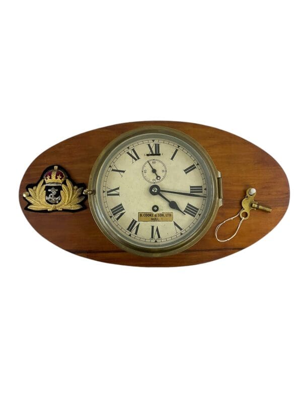 WW2 British Royal Navy RN Ships Clock Working - Military Antiques Toronto