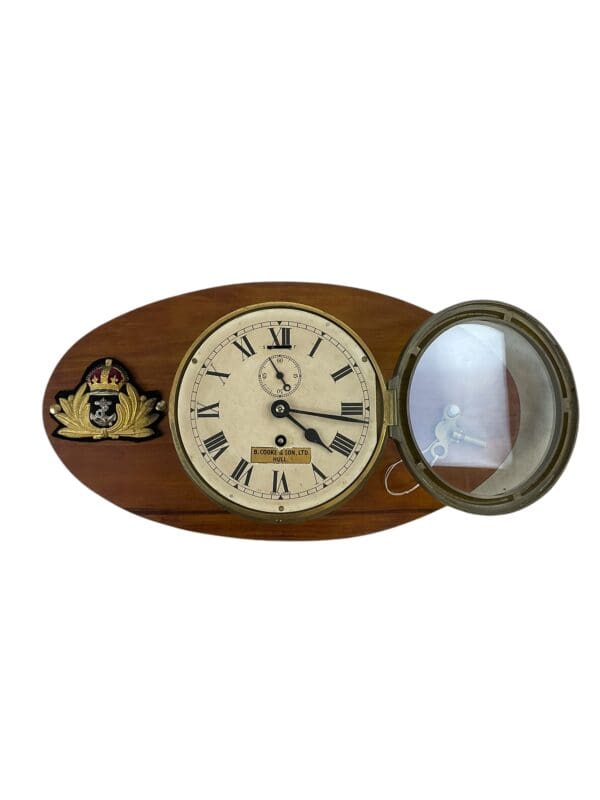 WW2 British Royal Navy RN Ships Clock Working - Military Antiques Toronto