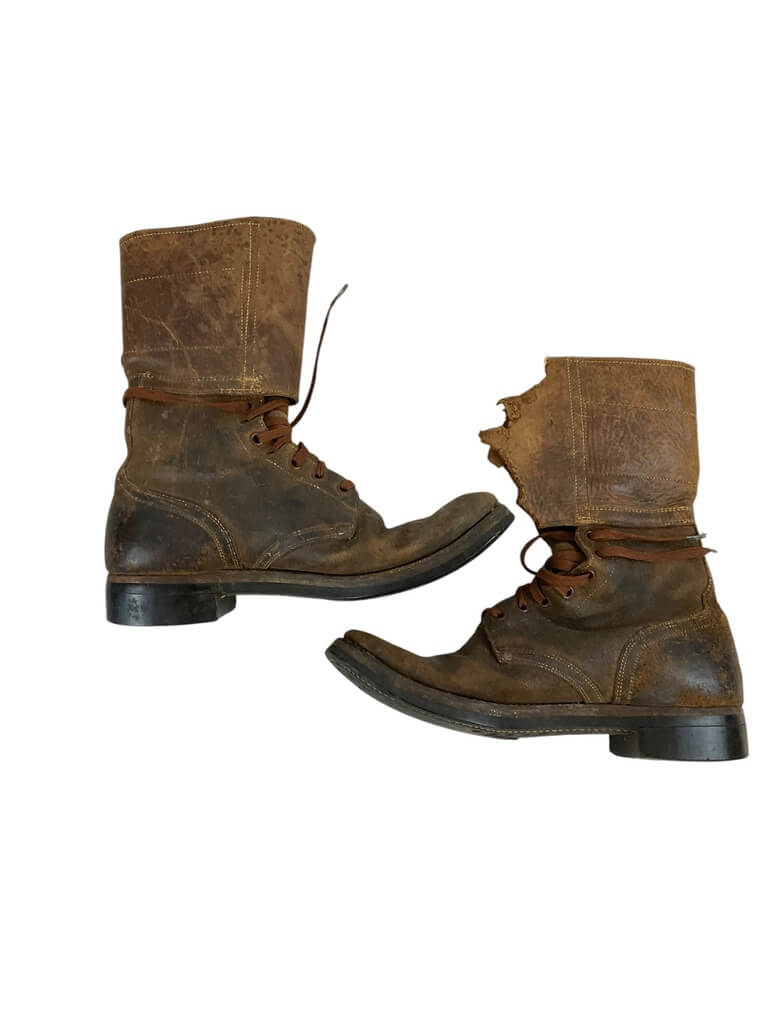 WW2 US Army M43 Double Buckle Combat Boots With Spare Cuffs - Military ...