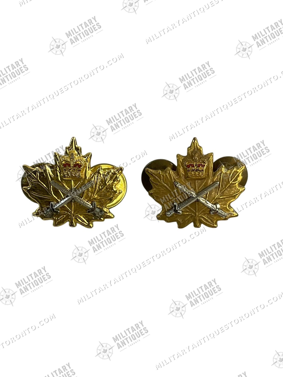 Canadian Forces Army CIC Collars Insignia Pair - Military Antiques Toronto