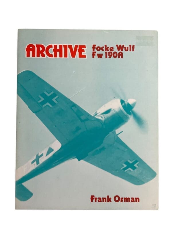 WW2 Germany Luftwaffe Archive Focke Wulf Fw 190a Reference Book ...