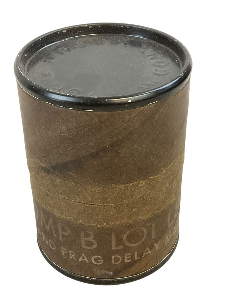 US M67 Cardboard Grenade Container 1974 Dated EMPTY - Military Antiques Toronto