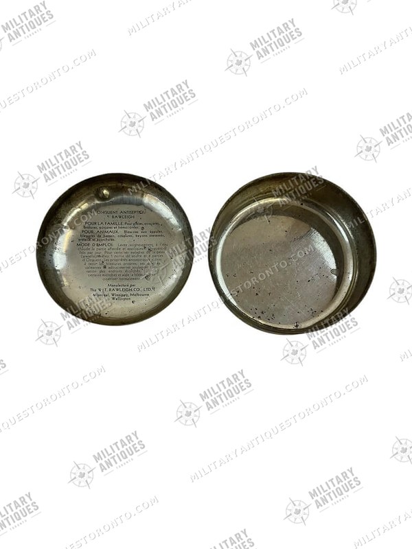 Rawleigh's Antiseptic Healing Salve 12oz Tin EMPTY - Military Antiques ...
