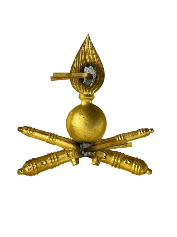 WW2 Italian Royal Army Heavy Artillery Pith Helmet Cap Badge - Military ...