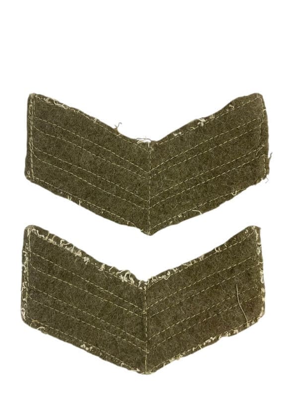 WW2 Canadian Army Sergeant Rank Insignia Pair - Military Antiques Toronto