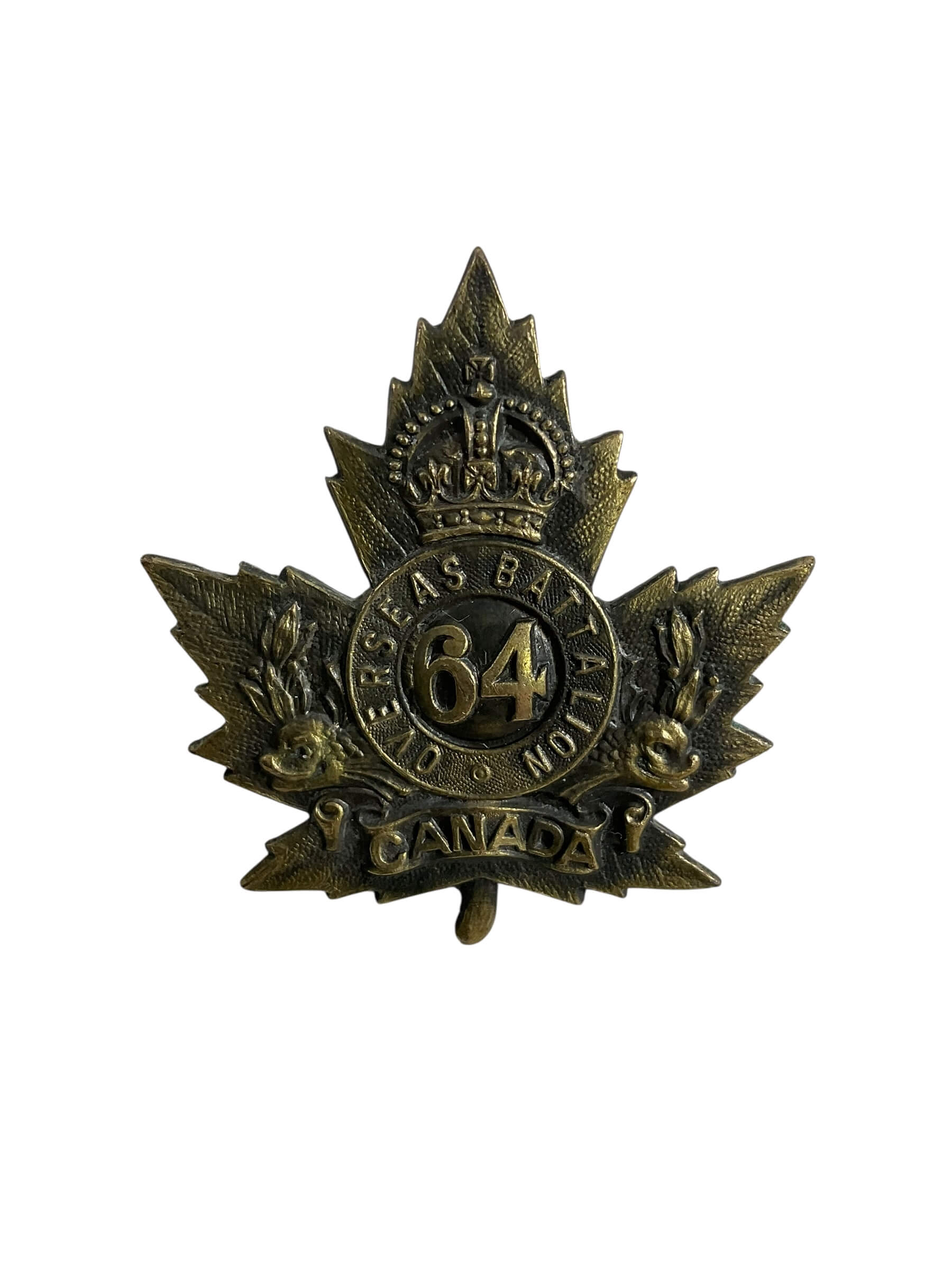 WW1 Canadian CEF 64th Battalion Cap Badge - Military Antiques Toronto