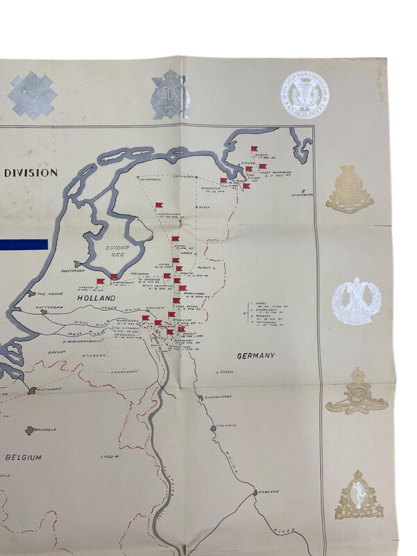 WW2 Canadian 3rd Division War Map - Military Antiques Toronto