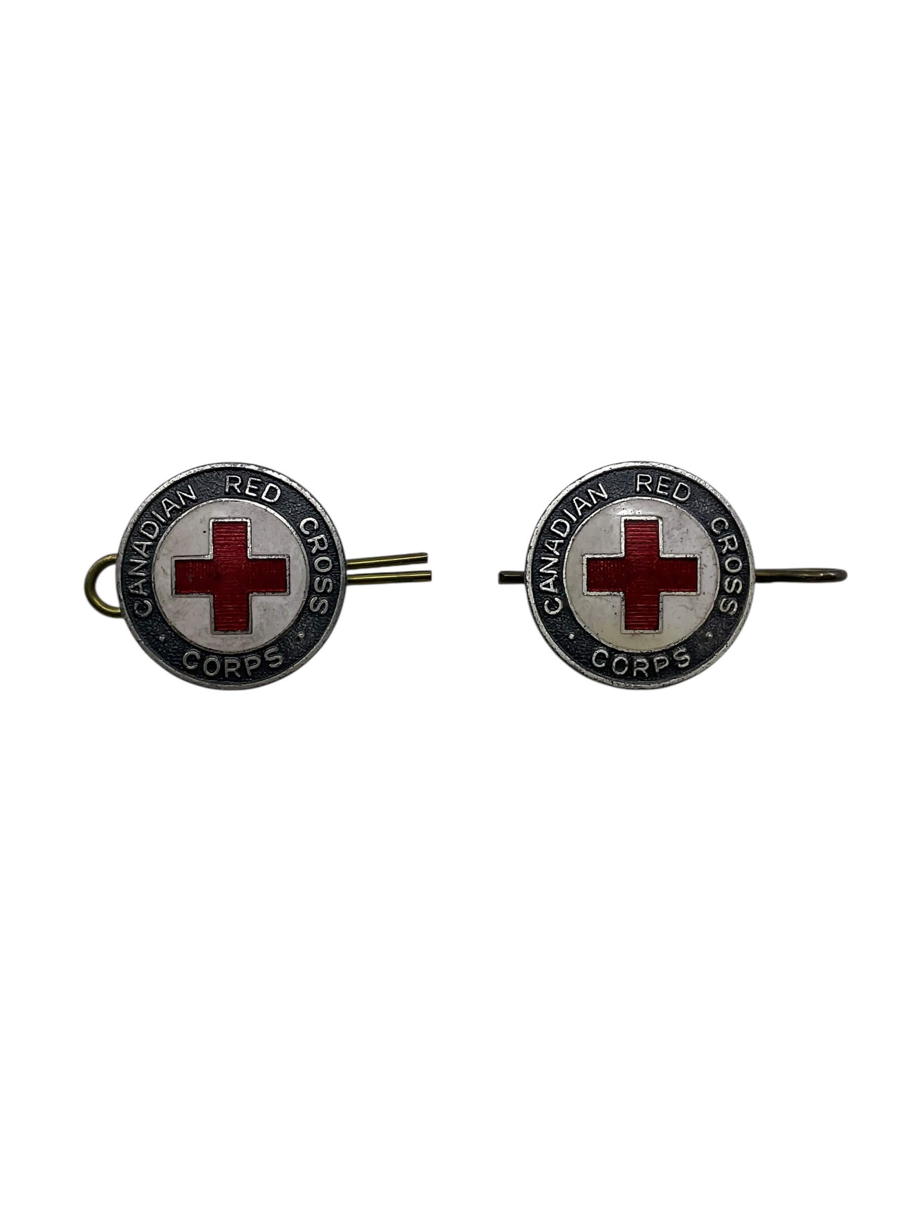 WW2 Canadian Red Cross Officers Collars Insignia Pair - Military ...
