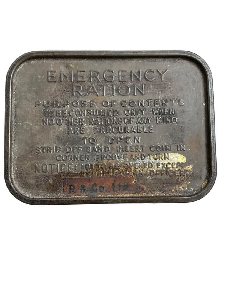 WW2 British RAF Emergency Ration Tin EMPTY - Military Antiques Toronto