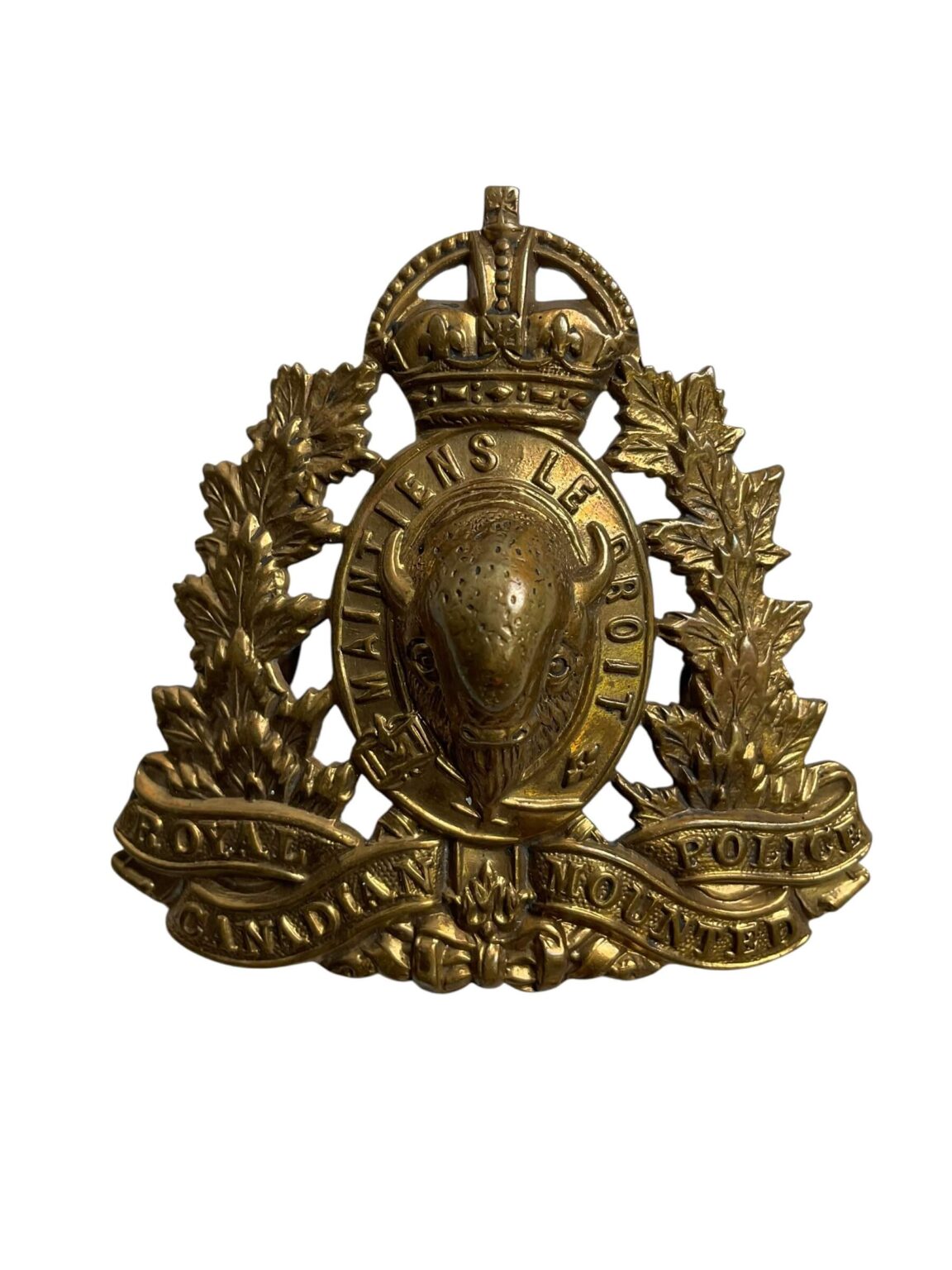 WW2 Royal Canadian Mounted Police RCMP Cap Badge - Military Antiques ...