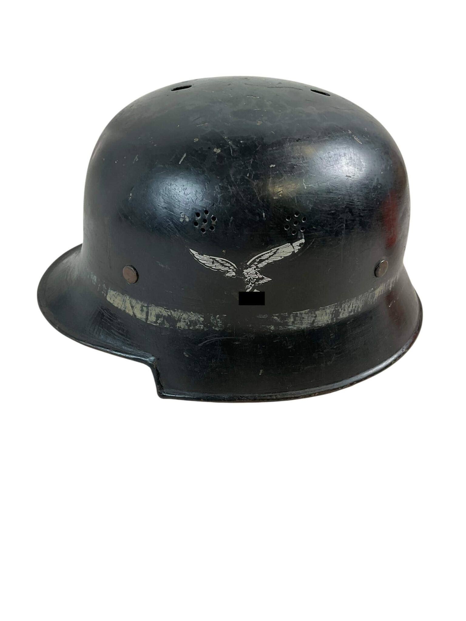 WW2 German Luftwaffe M34 Airfield Fire Defense Helmet - Military ...