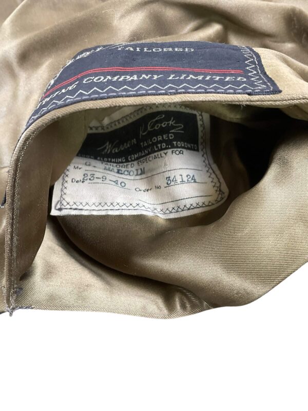 WW2 Canadian Army Officers Greatcoat Named - Military Antiques Toronto