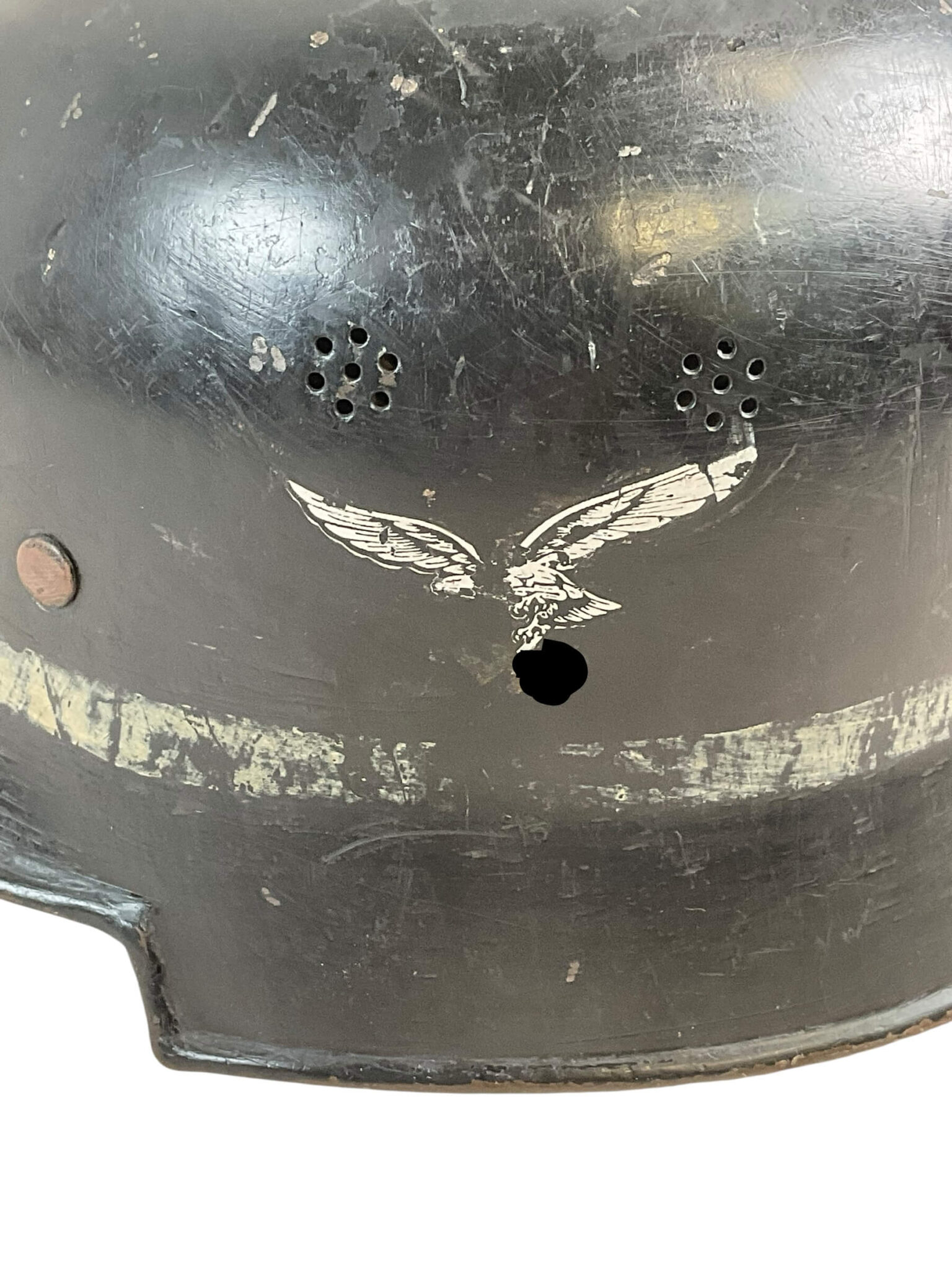 WW2 German Luftwaffe M34 Airfield Fire Defense Helmet - Military ...