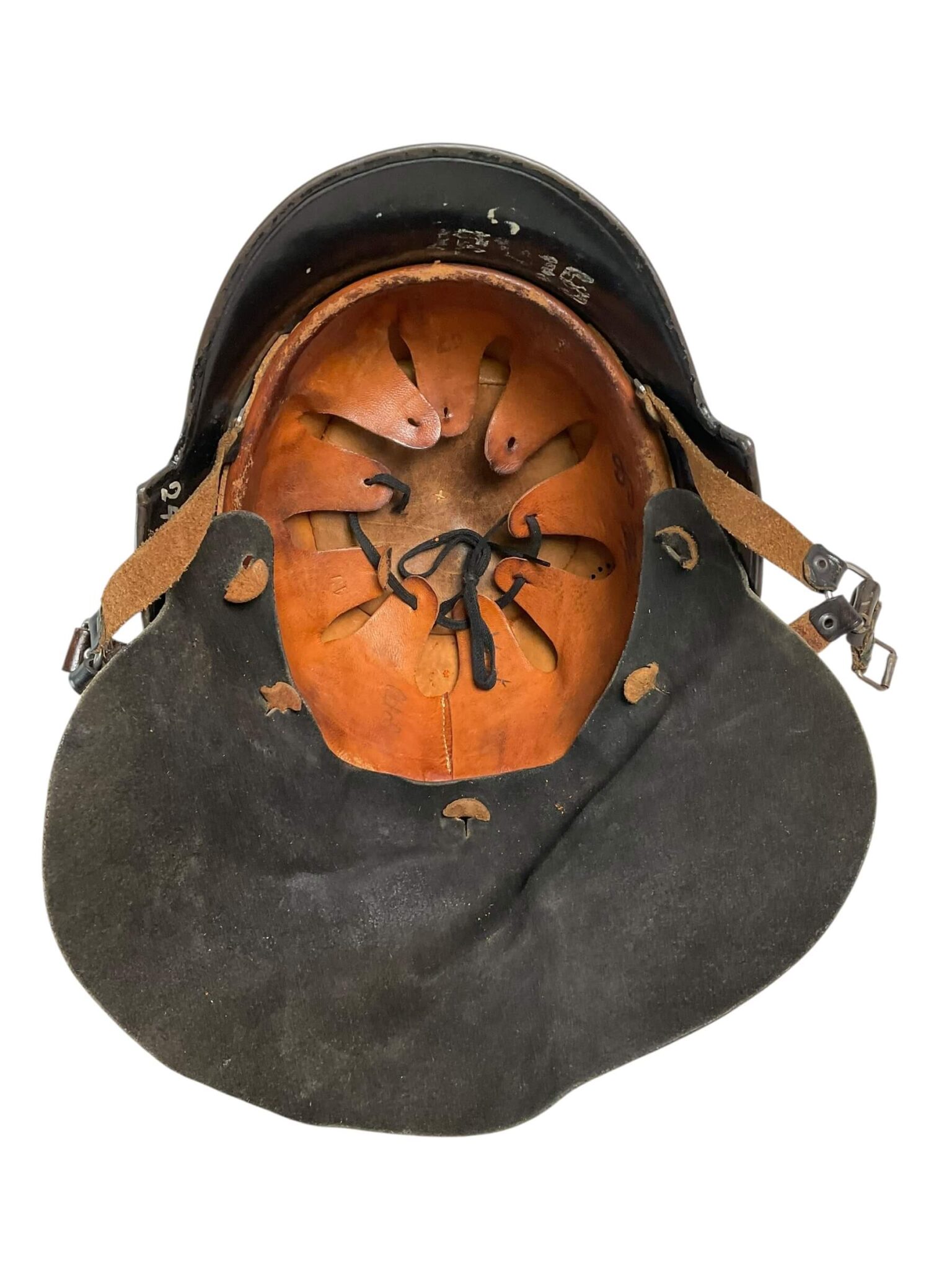 WW2 German Luftwaffe M34 Airfield Fire Defense Helmet - Military ...