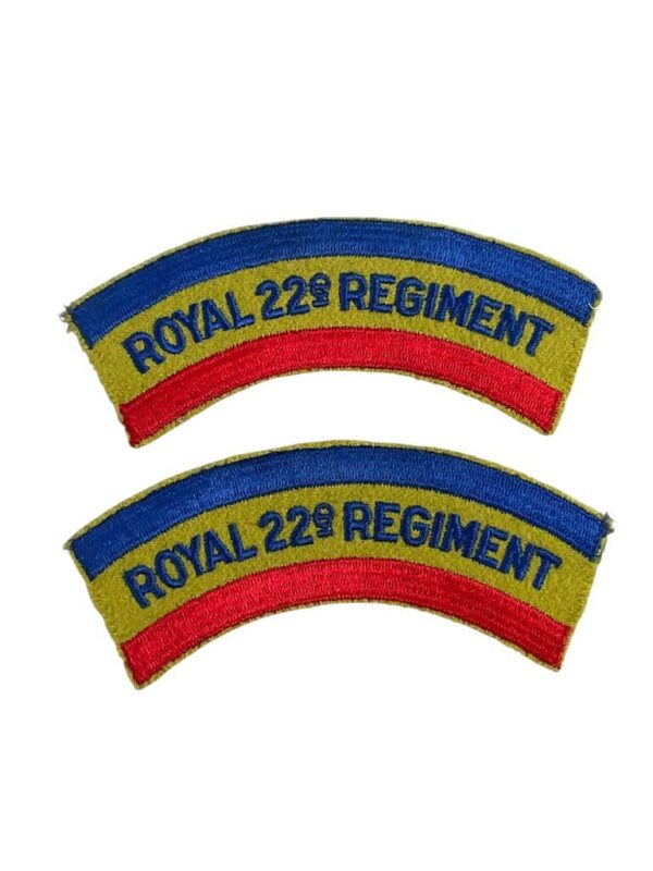 Canadian Army Royal 22nd Regiment Vandoos Shoulder Titles Insignia Pair ...