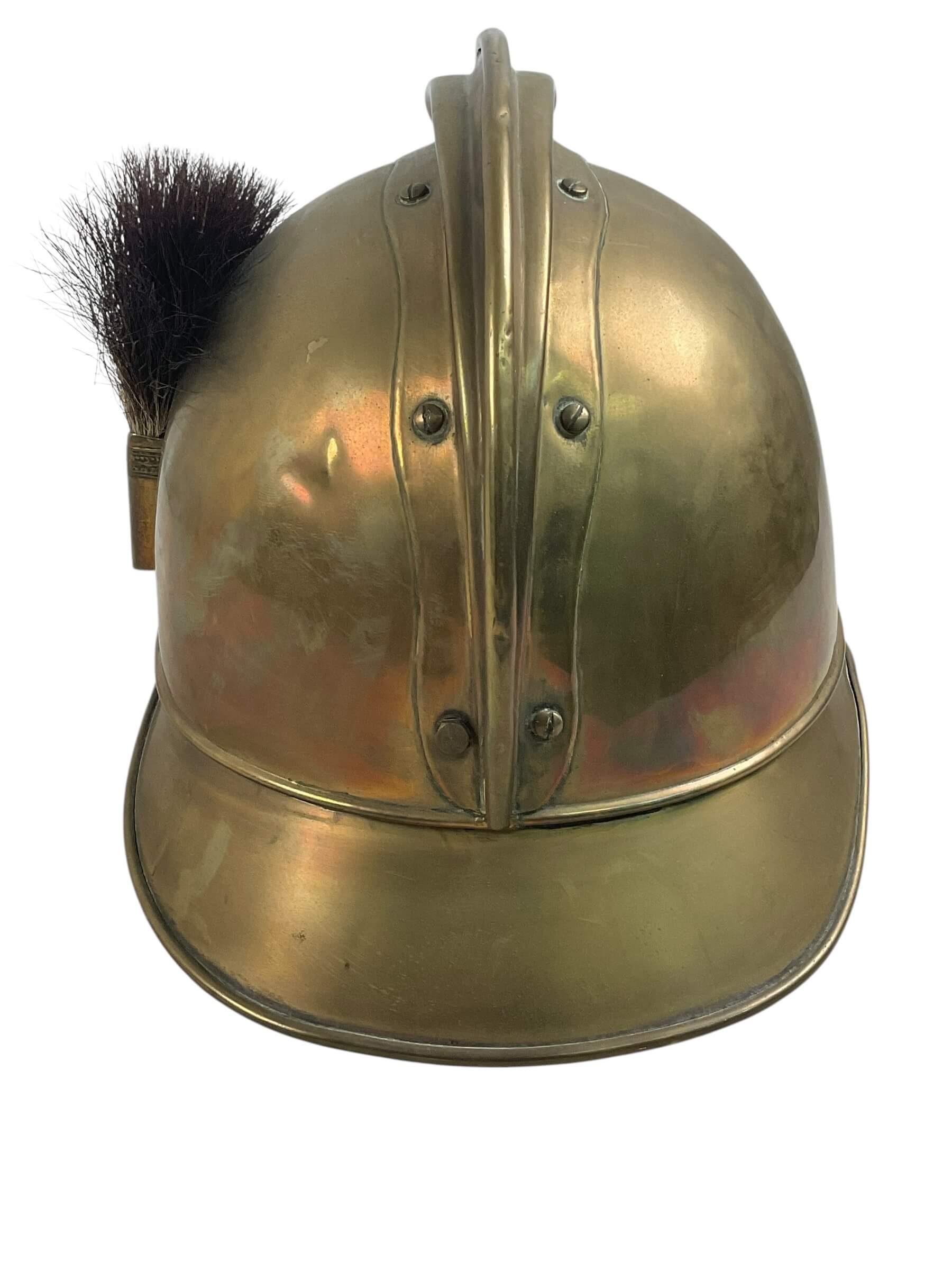 French Sappers Firefighter Brass Helmet - Military Antiques Toronto