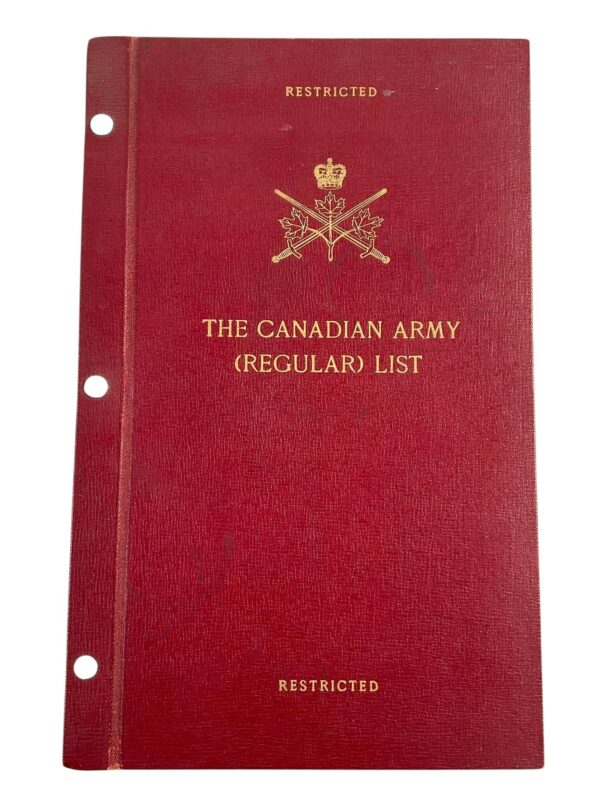 The Canadian Army Regular List 35th Edition Vol 2 March 31, 1966 Used ...