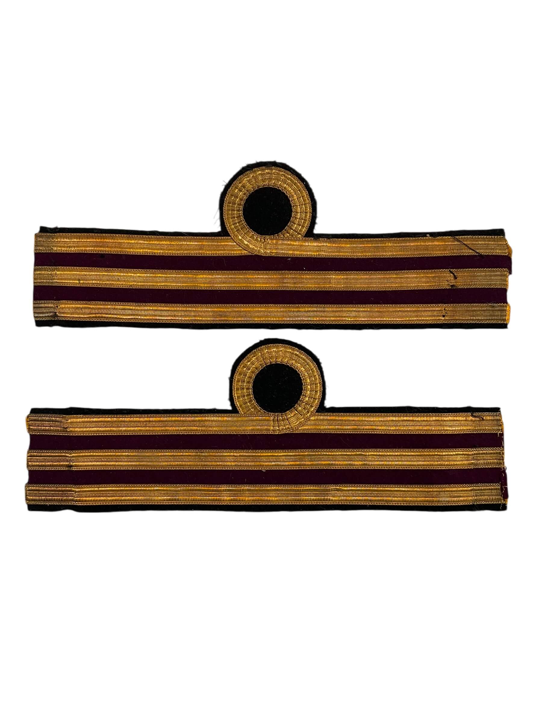 WW2 Canadian Merchant Navy Medical Commander Cuff Rank Insignia Pair ...