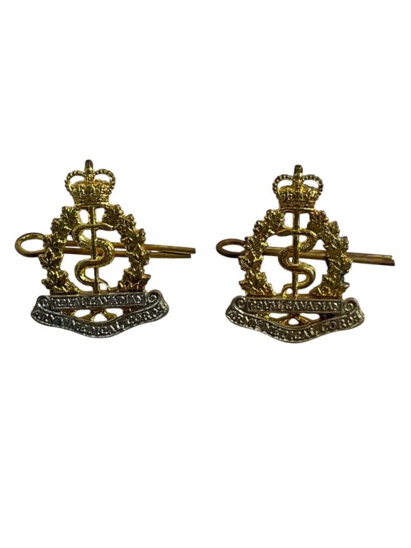 Royal Canadian Army Medical Corps RCAMC Collars Insignia Pair ...