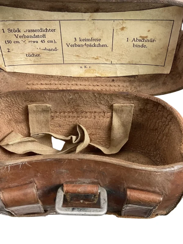 WW2 German Leather Medic Pouch EMPTY - Military Antiques Toronto