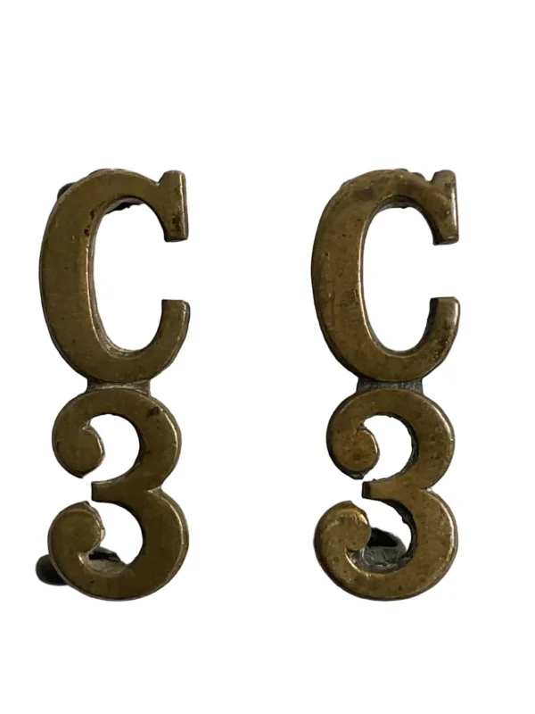 WW1 Canadian CEF 3rd Battalion C3 Collars Insignia Pair - Military ...